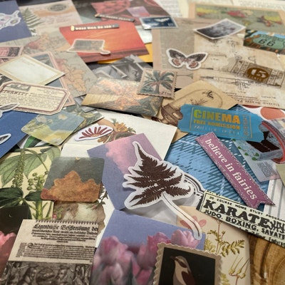 Cottage Core Themed 40 Piece Junk Journal Kit Scrapbooking - Etsy