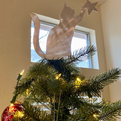 Kitty Cat, Cat Christmas, Tree Topper, Wreath Decor, Holiday Decoration ...