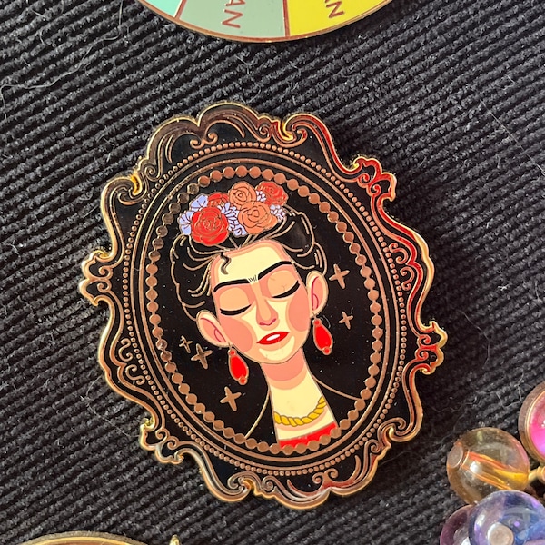 Frida Kahlo Pin's, 2 Different Models, Hard Enamel, Gold - Etsy