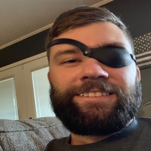 US flag distressed Leather eye patch with adjustable buckle | Etsy