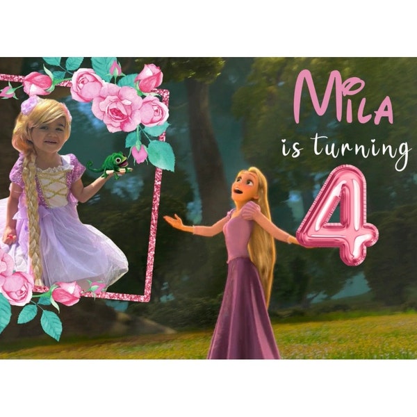 Tangled Invite, Tangled Party Invite, Tangled Invitation, Tangled ...