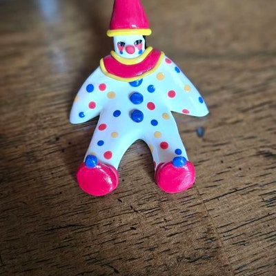 Mini Primary Colors Clown Figurine - Etsy