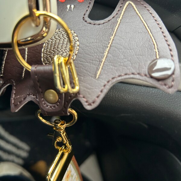 Bat Motorcycle Motorist Car and Bike Keychain, Biker Chic Keyring Key ...
