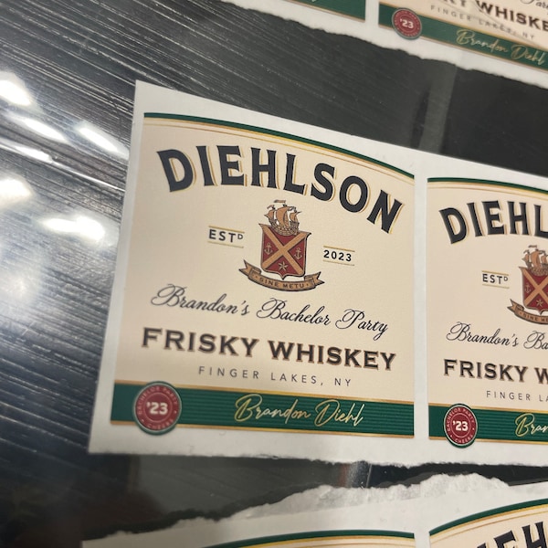 Custom 50 Ml Mini Liquor Labels | His or Her Favorite Drink | Optional ...