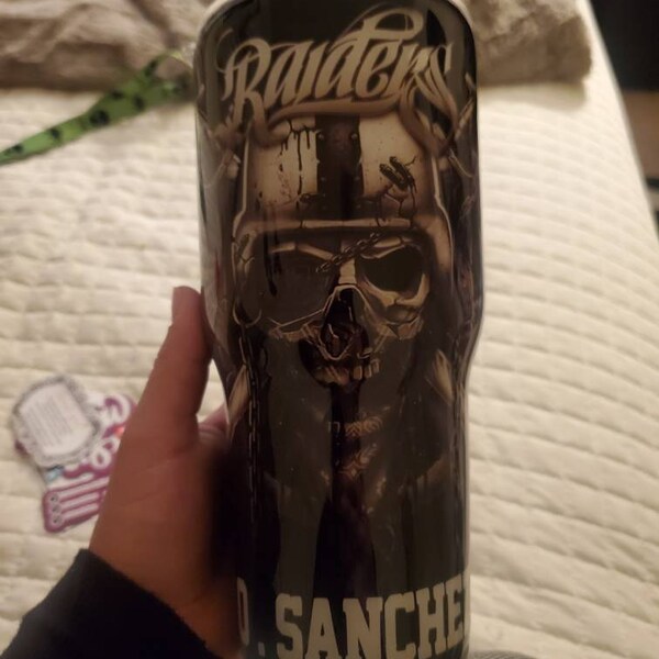 Raiders Tumbler, Handmade Tumbler, Team Raiders Las Vegas, We Can Make ...