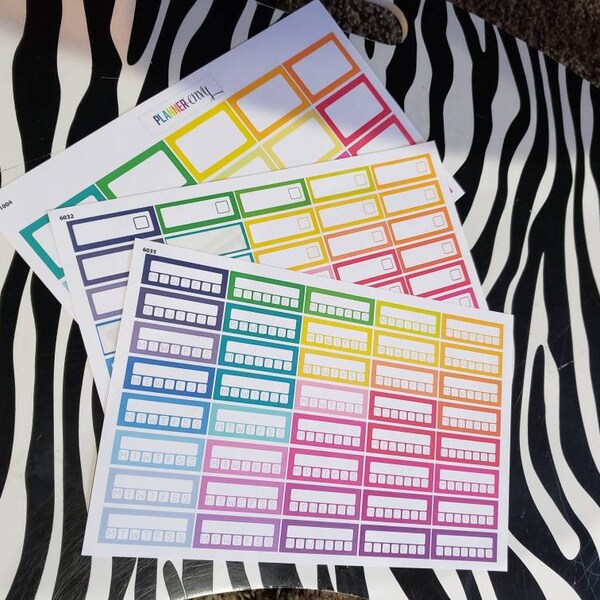 Blank Fill in Planner Stickers 1.5x1 Inch Boxes to Be Used With Erin ...