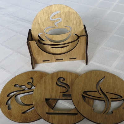 12 Round Coffee Tea Coaster Trivet Wall Decor Templates Vector Digital ...