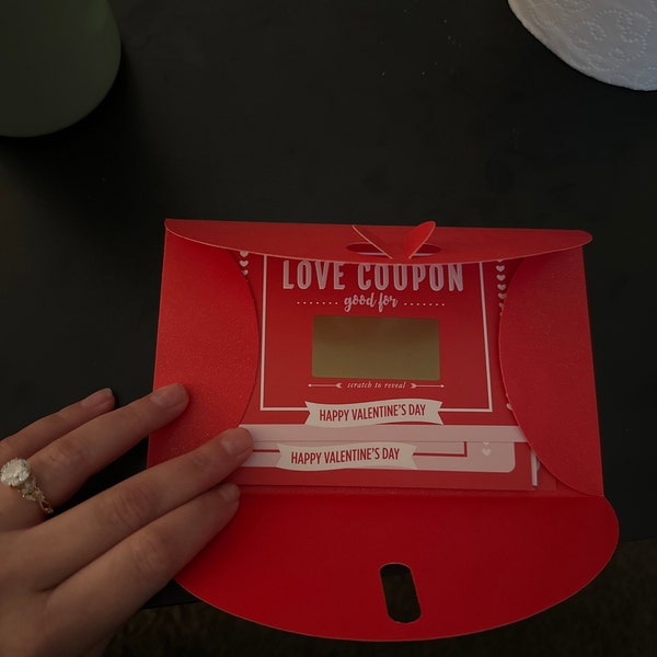 Scratch-off Love Coupons Scratch off Voucher Valentines Gift for Her ...