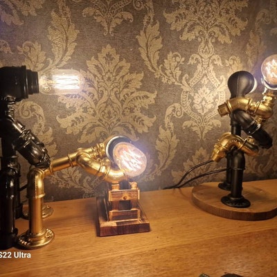 Father's Day Gift ,steampunk Fireman Pipe Robot Night Lamp, Liquor ...