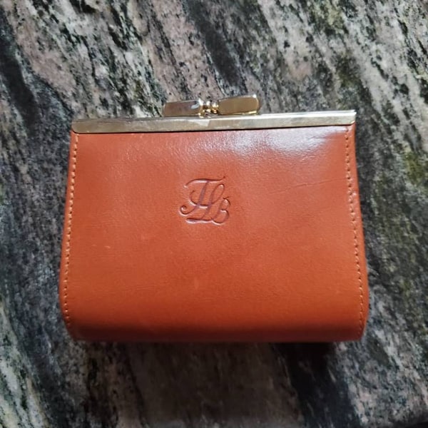 Clasp Coin Purse, Vintage Style Leather Coin Purse, Kiss Lock Wallet ...