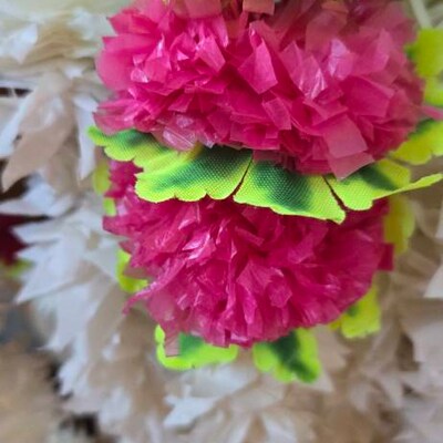 Indian Decoration Artificial Paper Flower Strings Jasmine Flower ...