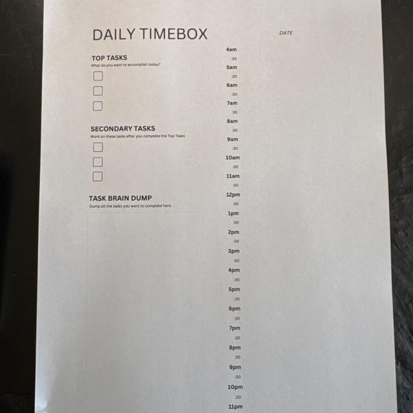 Effortless Time Management System- Daily Complete Timebox Planners for ...