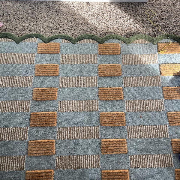 Hand Tufted Teklan Box Rug Yellow 100% Wool Rug 6x9 7x10 8x10 9x12 ...