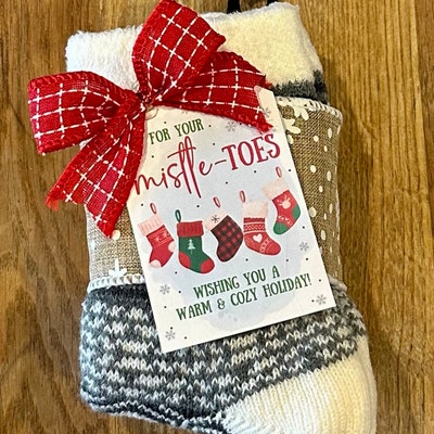 Editable for Your Misltetoes Christmas Gift Tags , Christmas Socks Gift ...