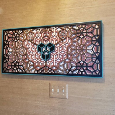 Customizable Decorative Wall Panel laser Cut Geometric Wall - Etsy