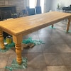 Large Farmhouse Table, Long Farmhouse Table, Kitchen Table, Rustic ...