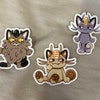 Meowth Sticker Pack - Etsy