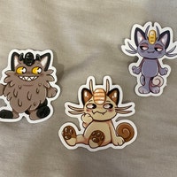 Meowth Sticker Pack - Etsy