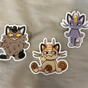 Meowth Sticker Pack - Etsy