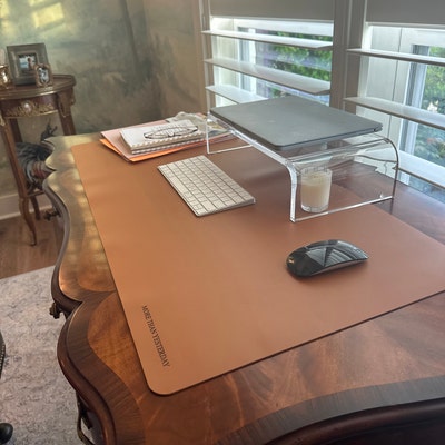 Leather Desk Mat Custom Size Desk Pad Personalized Office - Etsy