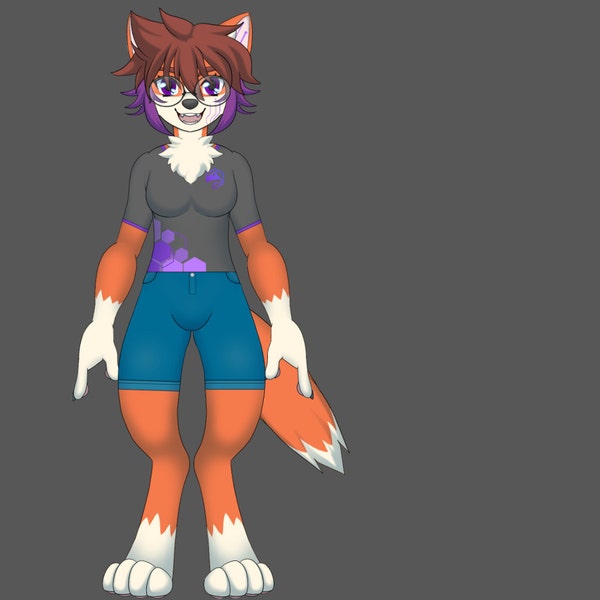 Customizable Furry Vtuber Avatar Model: Cats, Dogs, Wolves (digital ...