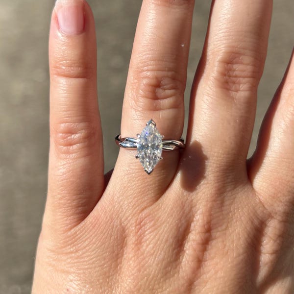 Three Stone Emerald Cut Engagement Rings Enhancer Wraps Tapered Baguette Ring Moissanite Bridal ...