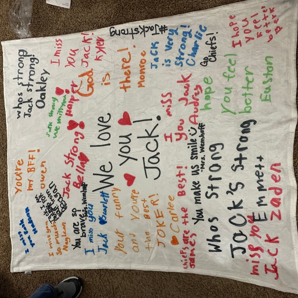 Actual Handwriting Message Blanket, Written Wishes on A Throw Blanket ...