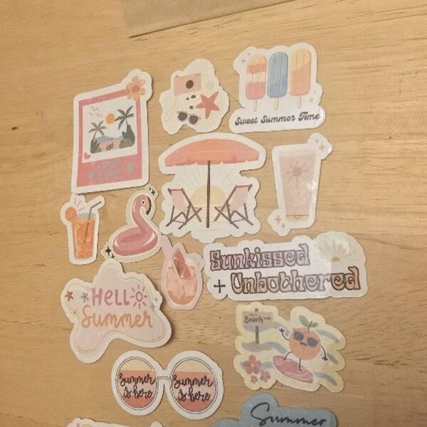 Summer Sticker Bundle Summer Sticker Pack Seasonal Stickers Kindle ...