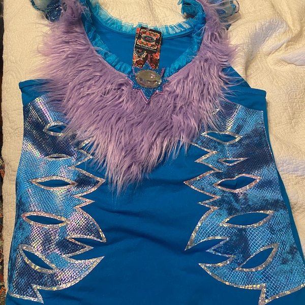 Blue Dragon Top . up to Adults Plus Size . Dragon Costume . Running ...