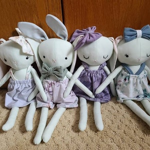 Bunny Sewing Pattern PDF Make 2 Types of Cloth Bunny Rabbit | Etsy