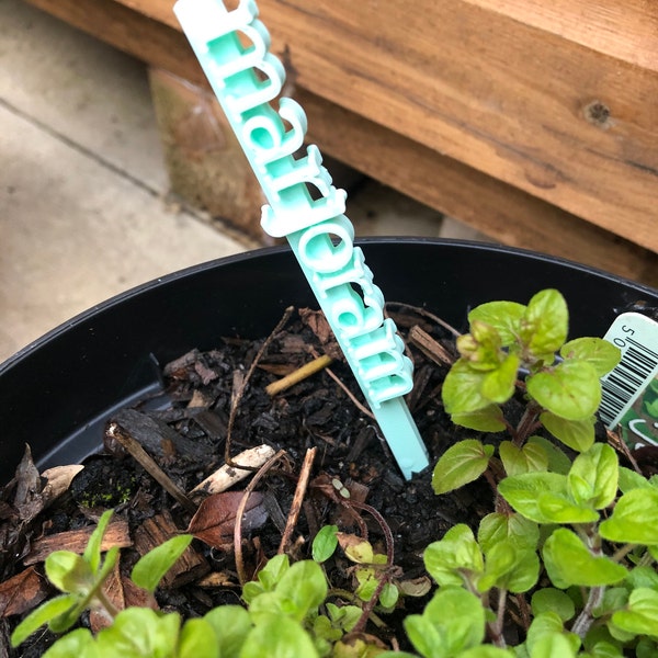 Garden Vegetable Markers Name Stakes Sticks 3D Printed Planter Flower ...