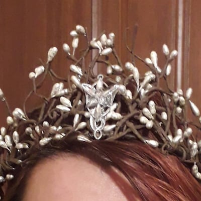 Arwen Bridal Vine Crown, Elven Circlet, Silver Branch Crown, Medieval ...
