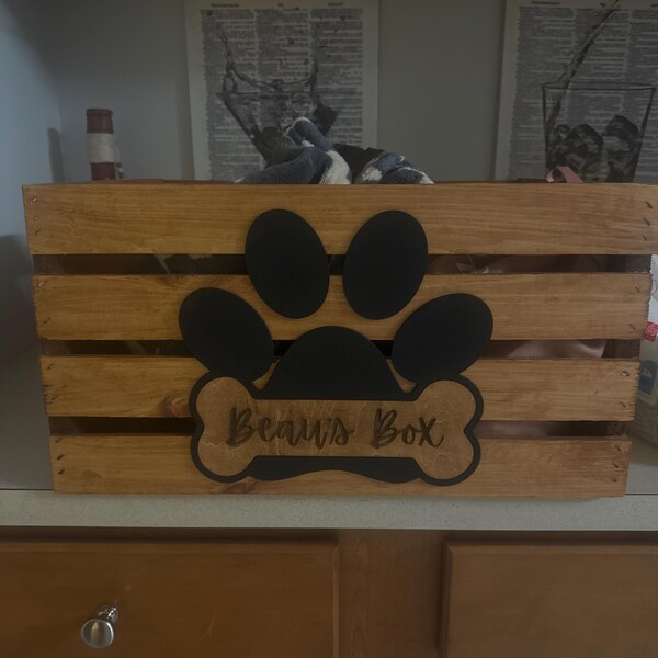 Large Personalized Dog Toy Basket Gift for Dog Lover Personalized Dog ...