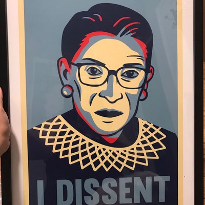 Ruth Bader Ginsburg RBG I Dissent Poster - Etsy