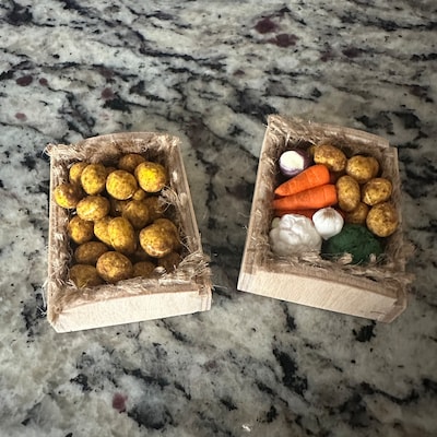 Miniature Boxes of Veg for Dolls House - Etsy UK
