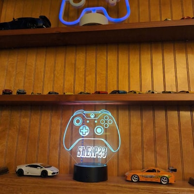 Game Controller Night Light, Personalized Free, LED Night Lamp, With ...