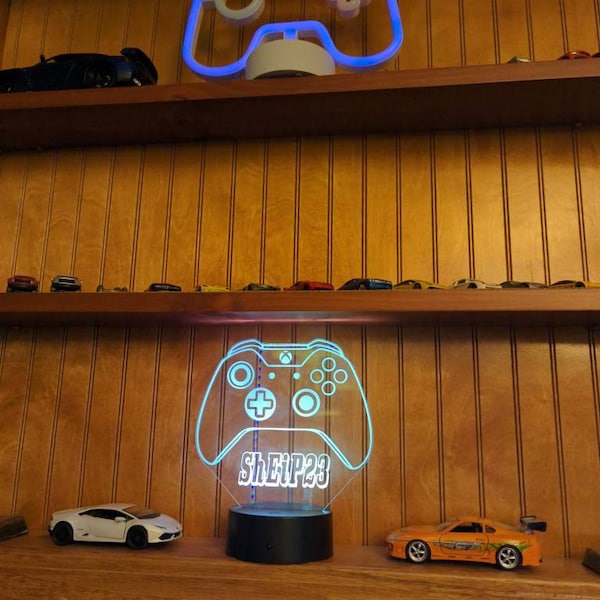 Game Controller Night Light, Personalized Free, LED Night Lamp, With ...