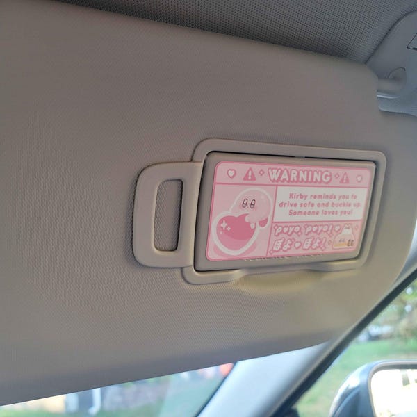 Affirmation Cute Car Warning Sticker | Car Decal, Airbag Label, Pink ...