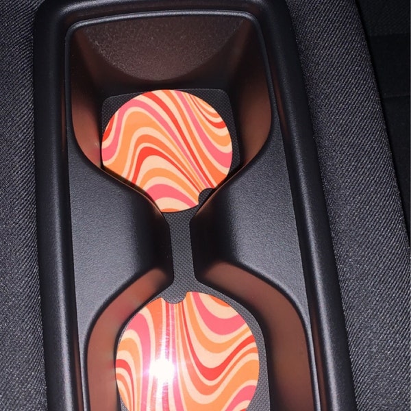 Retro Car Accessory Coaster Set, Cute Car Accessories, Trendy Car ...