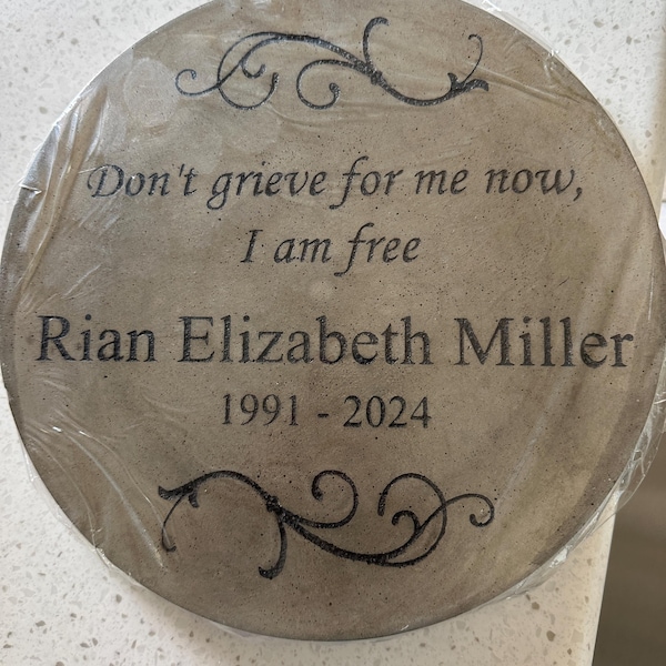 Custom Engraved Memorial & Tribute Stone 11 Inch in Loving Memory - Etsy