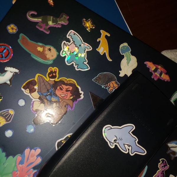 Spinosaurus Friends! - Chibi Holographic Vinyl Dinosaur Stickers - Etsy