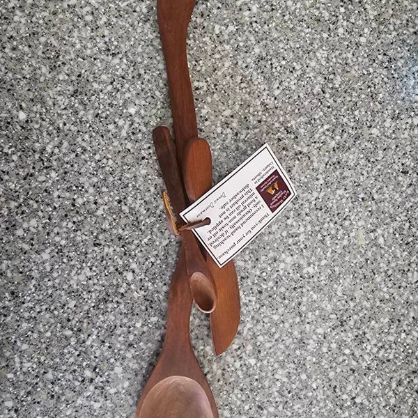 Wooden Kitchen Utensils Set Large Flipper, Small Flipper, Cooking Spoon ...