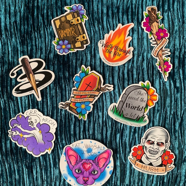 Buffy the Vampire Slayer Stickers, Buffy Stake, Stickers, Buffy Art ...