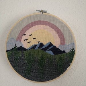North Carolina State Map Modern Cross Stitch Pattern Mountain | Etsy