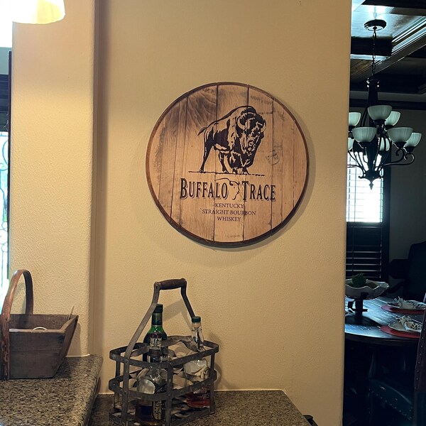 Buffalo Trace Bourbon Barrel Wall Hanging - Buffalo Trace - Home Bar ...
