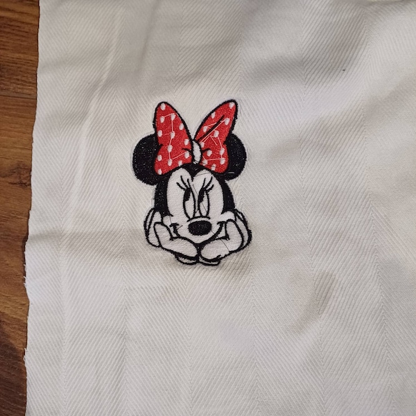 Cute Minnie Mouse Face Machine Embroidery Design, 4x4 and 5x7 Hoop ...