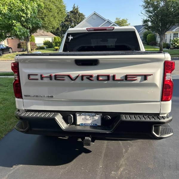NEW Overlay Red Black AT4 HD Overlay Emblem Sierra Fit 2019-2025 GMC ...