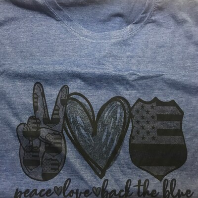 Back the Blue Shirt, Police & Law Enforcement Shirt, Blue Lives Matter ...