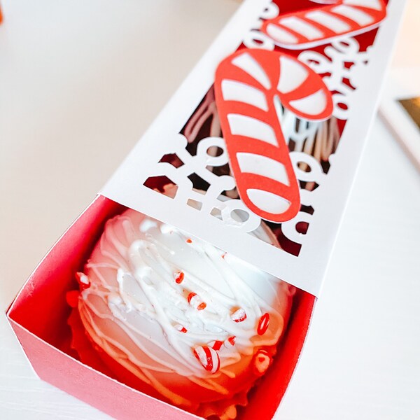SVG Candy Cane Chocolate Gift Box Svg Cut Files Candy Holder Cricut ...