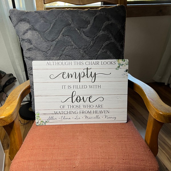 Personalized Memorial Chair Sign: Rustic Wedding in Loving Memory ...